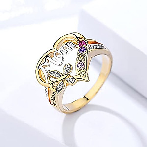 Baralonly Diamond Rings for Women, Luxury Elegance Fashion, Personality Ring Diamond Inlaid Ring, Unique Hands Decor Sweet Premium Gift for Friend Parent Wife Husband