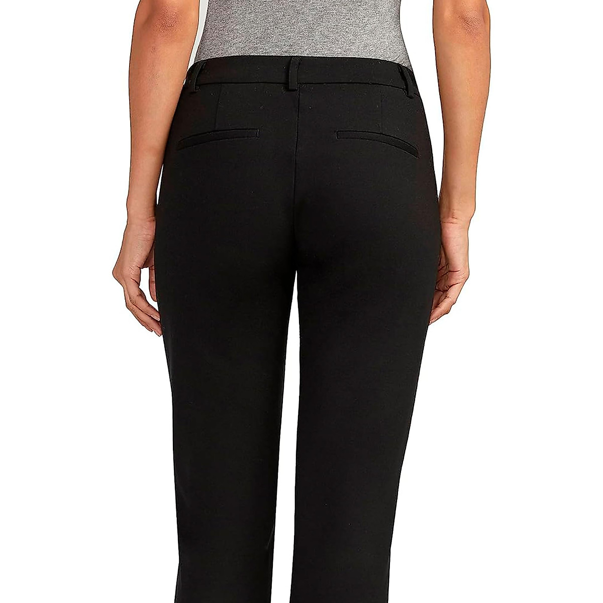 JAG Jeans Women's Alayne Mid Rise Baby Bootcut Jeans, Black, 8