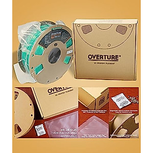 OVERTURE Silk PLA 1.75mm Dual Color Filament, Clog-Free Shiny 3D Printer Filament, 1kg Spool(2.2lbs), Dimensional Accuracy +/- 0.03 mm, Fit Most FDM Printer(Silk Green-Blue)