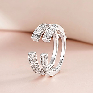 SHELOVES Vintage Guard Wrap Wedding Band For Women 925 Sterling Silver Ring Enhancer for Engagement Rings Sz 6