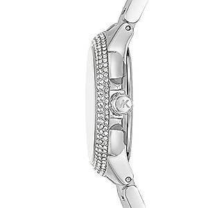 Michael Kors Women's Camille Quartz Watch with Stainless Steel Strap, Silver, 16 (Model: MK7198)