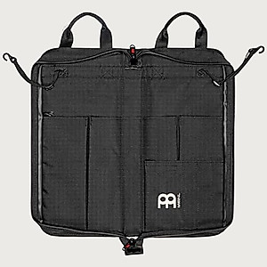 Meinl Percussion Drum Stick Bag with Extra Outside Pocket and Floor Tom Hooks – for Mallets, Brushes and Accessories, Black, Standard (MSB-1)