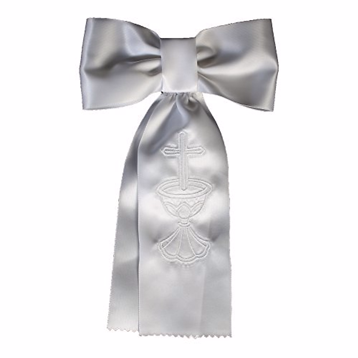 Lito Boys White Embroidered Cross Chalice First Communion Arm Band