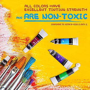 Ohuhu Oil Paint Set, 36 Oil-Based Colors, 12ml/0.42oz x 36 Tubes Non-Toxic Oil Painting Set Supplies for Canvas Painting Artist Kids Beginner Adult Classroom Student Art Supplies Gift DIY