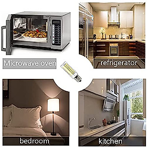 Microwave Oven Appliance 8W E17 LED Bulb (75W Halogen Bulb Equivalent) Dimmable Ceramic Body Appliance Bulb Microwave Oven Light Bulb (2-Pack, Daylight White 6000K)