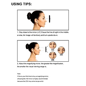 OMIRO 20X Magnifying Mirror and Eyebrow Tweezers Kit, 3.5" Two Suction Cups Magnifier Travel Set