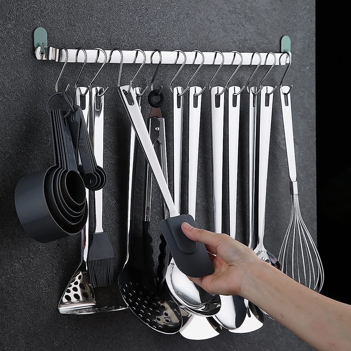 Stainless Steel Cooking Utensils Set,Kyraton 37 Pieces Kitchen Utensils Set, Kitchen Tool Gadgets Set with Utensil Holder Non-Stick and Heat Resistant Dishwasher Safe