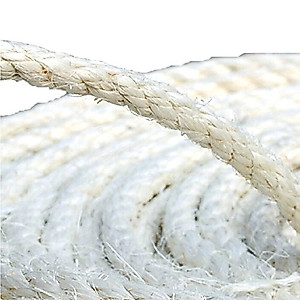 PET SHOW 164 Feet(50M) Diameter 6mm Cat Natural Twisted Sisal Rope 1/4 for Cat Scratching Post Replacement Hemp Rope for Repairing Recovering or DIY Scratcher Twine String Durable for Cats Toys Gift