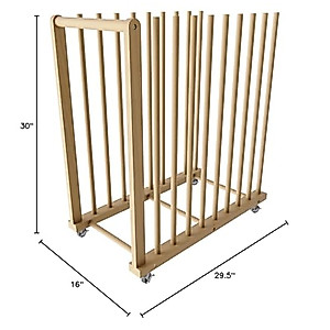 UNZERO Art Storage Rack, Art Canvas Storage, Art Drying Rack, Canvas Boards Rack Art Storage with Handle & Caster Wheels for Drawing Board, Panel, Paper Pad for Art Studios, Artworks, Gallery