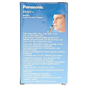 Panasonic ER-412 Water Washable Nose/Ear Hair Trimmer Black