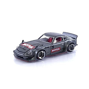 Datsun Fairlady Z RHD (Right Hand Drive) #23 Dark Gray Metallic Advan (Designed by Jun Imai) Kaido House Special 1/64 Diecast Model Car by True Scale Miniatures KHMG035
