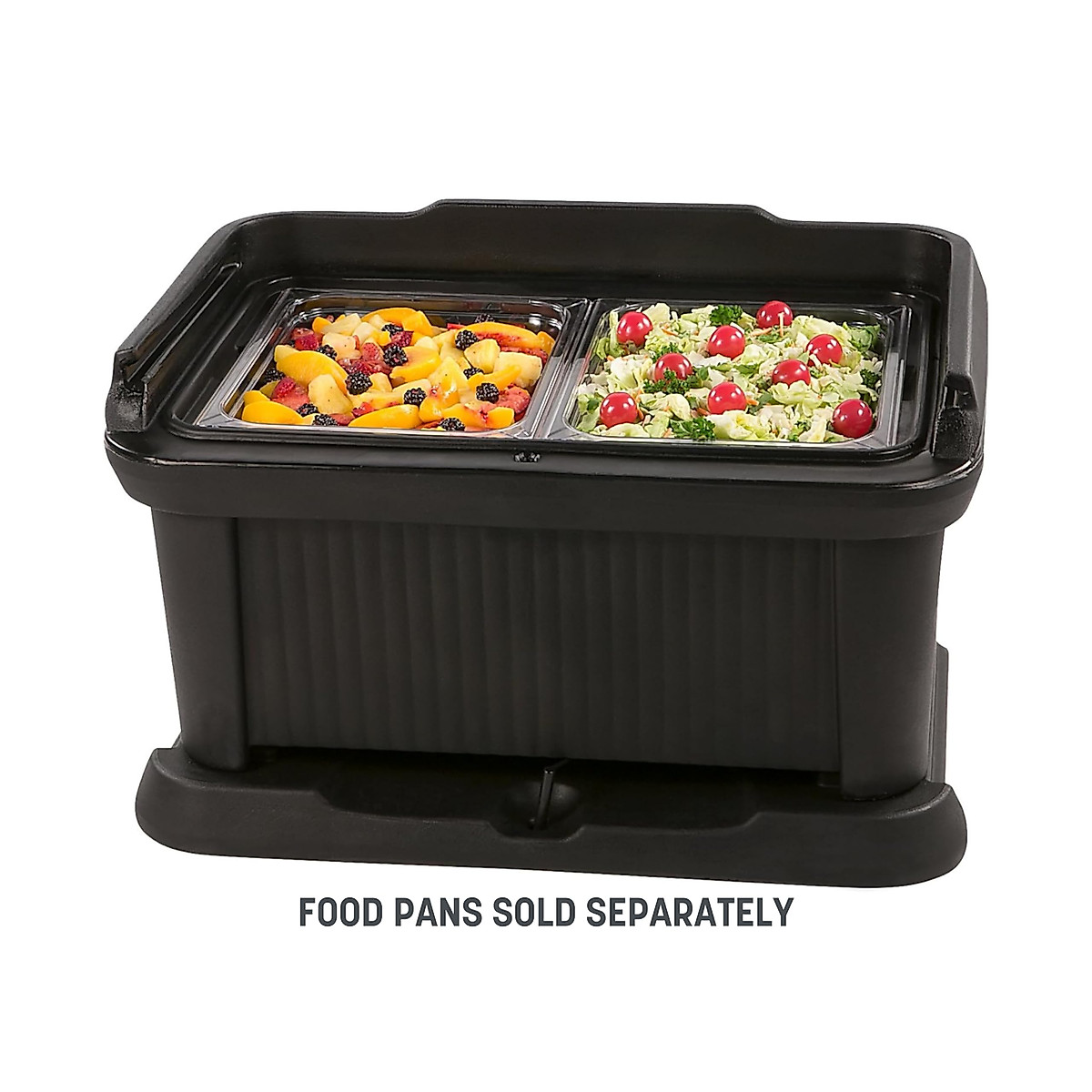 Carlisle FoodService Products Slide 'N Seal Top Loading Insulated Food Pan Carrier Food Pan Holder with Sliding Lid for Catering, Kitchen, and Restaurants, Plastic, 24 Quarts, Black