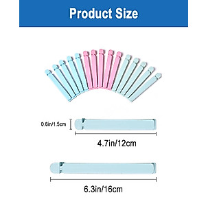 30 Packs Bag Sealing Clips, Snack Bag Plastic Sealing Clip, Resealable & Washable Chip Clips(6.3 in, 4.7 in)