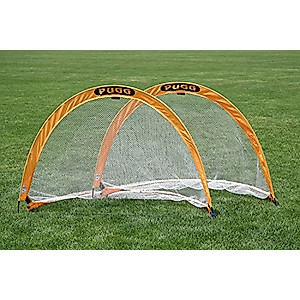 PUGG 6 Foot Pop Up Soccer Goal - Portable Training Futsal Football Net - The Original Pickup Game Goal (2 Goals and Bag)