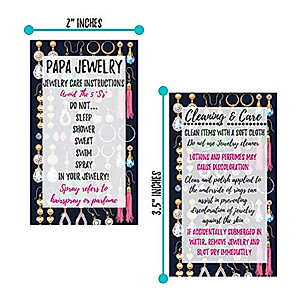 Jewelry Cleaning and Care Cards | Package of 50 | Bling Earrning Design | Jewelry Bling Queen Care Instructions