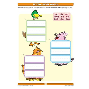 School Zone - Big Spelling Grades 1-3 Workbook - 320 Pages, Ages 6 to 9, 1st Grade, 2nd Grade, 3rd Grade, Letter Sounds, Consonants, Vowels, Puzzles, Games, and More (School Zone Big Workbook Series)