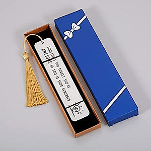 Valentines Day Gifts for Him Her Bookmark with Tassel for Teen Girls Inspirational Gifts for Women Daughter Son Teen Boys Birthday Gifts for High School Students Teacher Book Lover Reader from Mom Dad