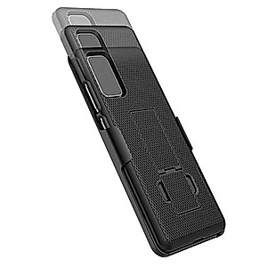 Encased Galaxy S20 Belt Clip Case (2020 DuraClip) Slim Cover with Holster (Samsung S20 6.2) Black