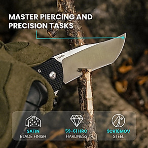 Kizer Gryphon Pocket Knife, 3.46 Inches 9Cr18MoV Steel Blade, G10 Handle, Folding Pocket Knife, L4010A1