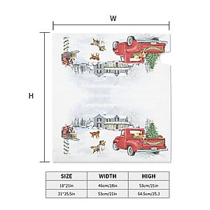Christmas Mailbox Covers Magnetic Standard Size Winter Red Truck Snowflake Cute Dog Letter Post Box Cover Wrap Decoration Welcome Home Garden Outdoor (25.5x21 in) (25.5x21 in)