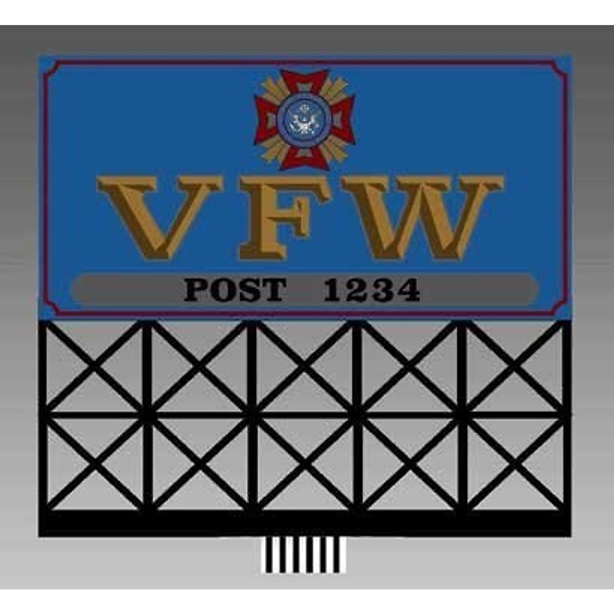 88-1251 Large VFW Lighted Neon sign by Miller Signs