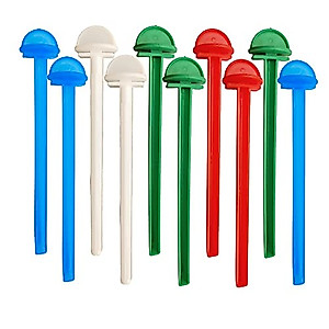 HONGYUNHX 10 Plastic Stand Perches Holders Canary Finch Budgie Bird Cage Plastic Stand Perches Holders,Green,R1