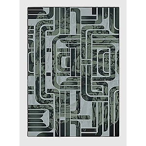 New Vintage Rug Lilac Ash Washable 5x7