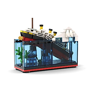 MIKEMENG 247pcs MOC RMS Cruise Sank Titanic Break in Half Toy Building BlocksWith Case Building Blocks Ship Boat Kits Model Construcrion Sets…