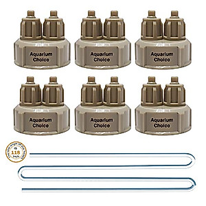 Aquarium Choice 6 Pieces CO2 DIY Reactor Bottle Cap Fish Tank DIY Quick Twist co2 Bottle Cap with 118 INCH Long Hoses