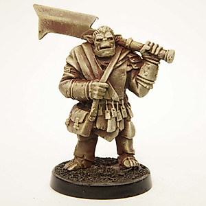 Stonehaven Half-Orc Fighter Miniature Figure (for 28mm Scale Table Top War Games) - Made in USA