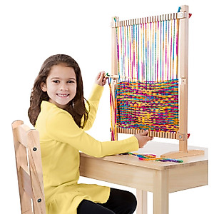 Melissa & Doug Wooden Multi-Craft Weaving Loom (Arts & Crafts, Extra-Large Frame, Frustration-Free Packaging)