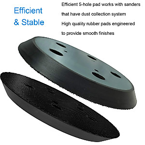 2 Pack 5 Inch 5 Hole Replacement Sander Pad for Porter Cable 333 333VS Random Orbit Sanders, 5" Hook and Loop Orbital Sanding Pad for Porter Cable 13904/13909