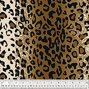 Leopard Print Anti-Pill No-Sew Throw Fleece Fabric Kit (50x60)