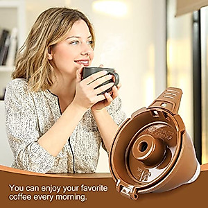 KEEPOW Reusable Single Serve Coffee Filter Coffee Brew Basket for Hamilton Beach FlexBrew Coffee Maker Models 49974 49975 49976 49979 49950 49966 49957 49954 49947 49940 Filter Part, 2 Pack, Brown