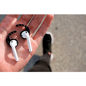 Earhoox 2 Pairs AirPods Ear Hooks and Anti Slip Covers Compatible with Apple AirPods 1 & AirPods 2 or EarPods Headphones/Earbuds