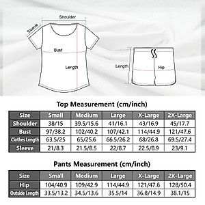 vvfelixl German Shepherd Pajamas Sleepwear For Women Short Sleeve Loungewear White Xl