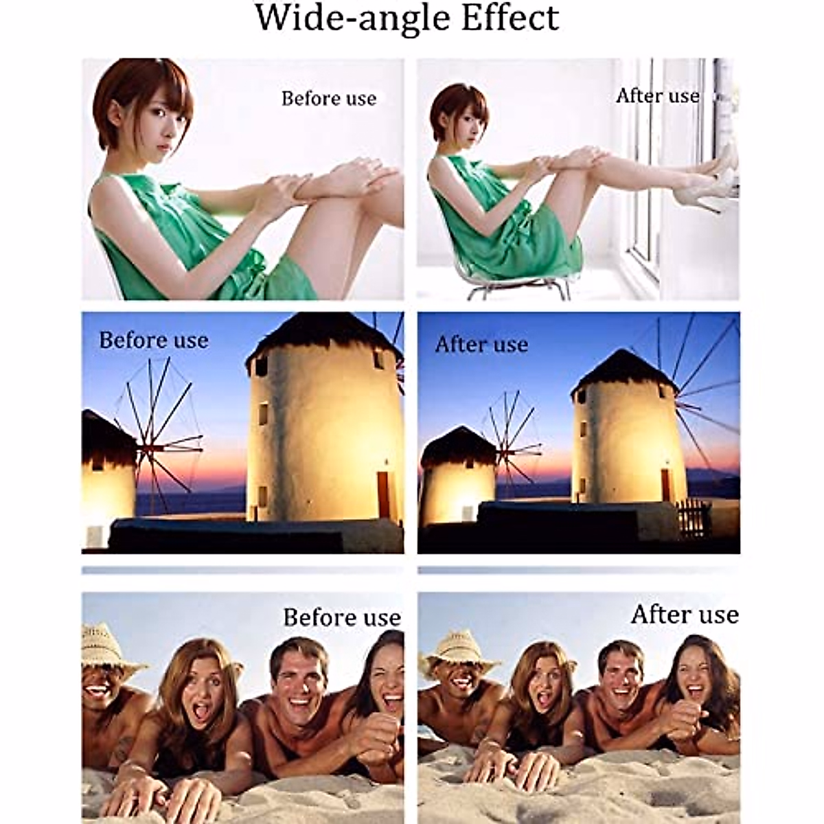 3 in 1 Cell Phone Camera Lens Kit Wide Angle Macro Fisheye Lens Universal for Smart Phones iPhone Samsung Android