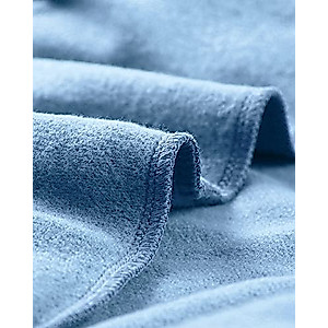 DJT Fashion Womens Fleece Sweatshirt for Women Casual Shirts V Neck Long Sleeve Tops Pullover with Pockets X-Large Air Blue