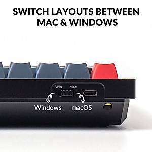 Keychron Q7 Wired Custom Mechanical Keyboard, 70% Layout QMK/VIA Programmable Macro with Hot-swappable Gateron G Pro Blue Switch Double Gasket Compatible with Mac Windows Linux (Black)