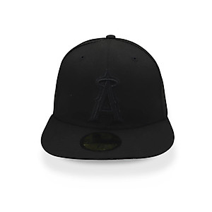 New Era 59Fifty Hat MLB Basic Anaheim Angels Black Fitted Baseball Cap (7 1/4)