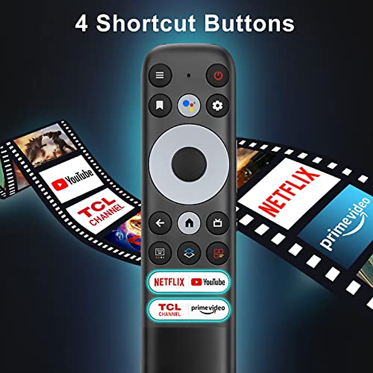 RC902N FMR1 Remote Control for TCL TV Voice Remote,Replacement for TCL ...