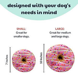 Huxley & Kent H&K for Dogs Power Plush | Drizzle Donut Pink (Small) | Funny Dog Toy | Dog Toy with Squeaker | Dog Gift | Fun, Durable, and Safe | Squeaky Dog Toy