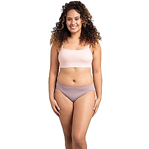 Fruit of the Loom Women's No Show Seamless Underwear, Amazing Stretch & No Panty Lines, Available in Plus Size, Nylon-Bikini-8 Pack-Assorted Neutrals, 7