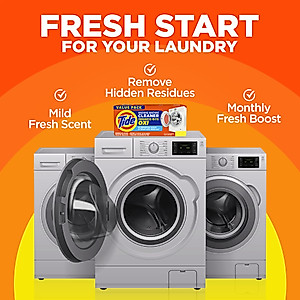 Tide Washing Machine Cleaner, Washer Machine Cleaner with Oxi for Front and Top Loader Washer Machines, Deep Cleaning Residue & Odor Eliminator, 10 Month Supply + Calendar