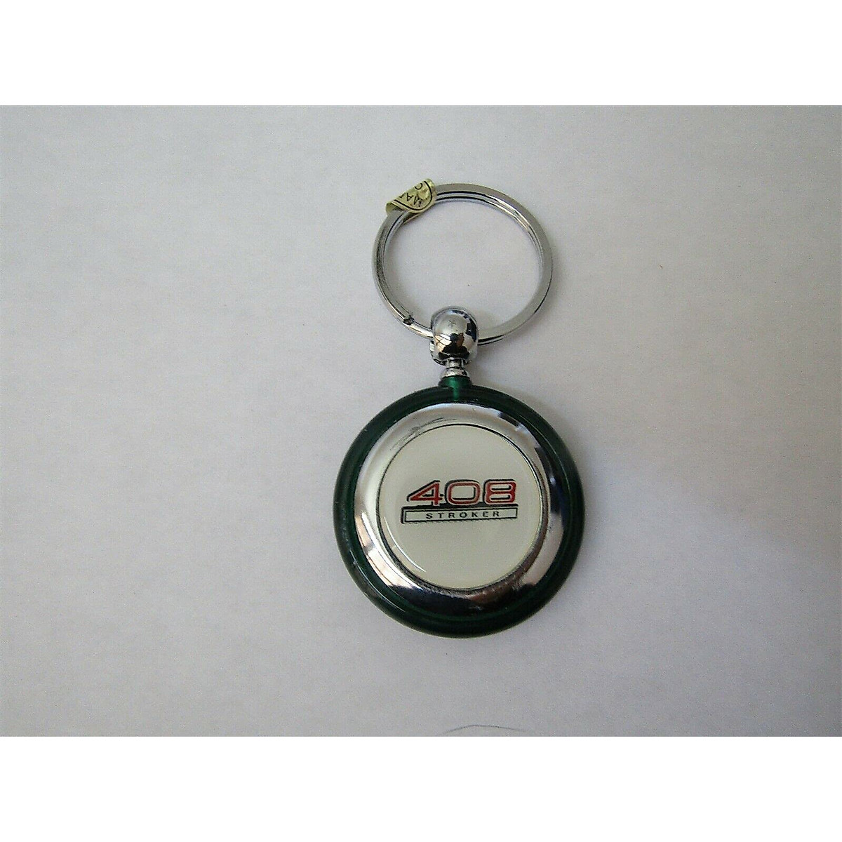 408 STROKER EMBLEM LOGO ROUND PLASTIC KEYCHAIN - GREEN