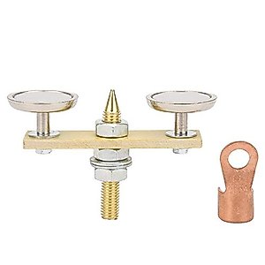 Magnetic Welding Ground Clamp, New Welding Dual Head Welder Support, Strong Magnetism 6KG with Copper Tail Welding Stability Clamps with Copper Terminal