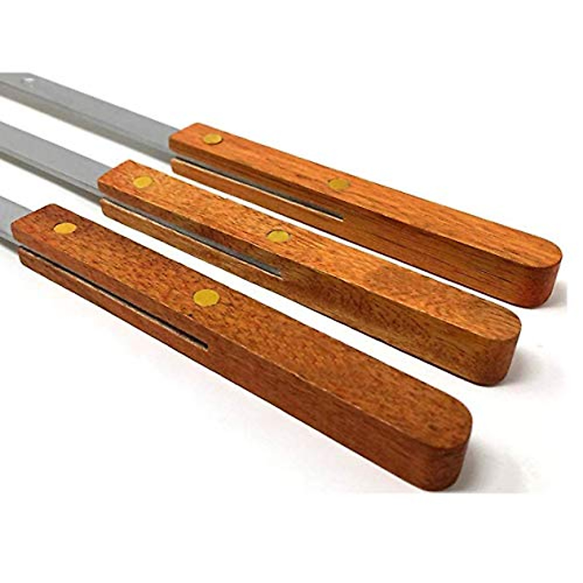 12 Pack Stainless Steel BBQ Skewers 1" Wide for Shish Kebab, Grill, Koubideh, Brazilian Style BBQ 23 Inch Long