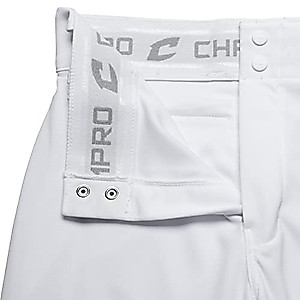 CHAMPRO Triple Crown Knicker Style Youth Baseball Pants in Solid Color with Reinforced Sliding Areas, White, Youth Large