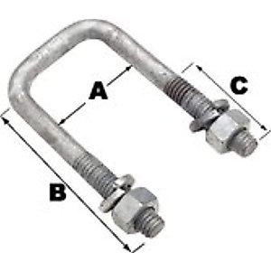 SEACHOICE Square U-Bolt 7/16 x 3-1/16 x 4-5/16