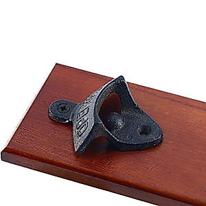 Homend 8pack Cast Iron Wall Mount Bottle Openers, Mounting Hardware Included, Vintage Rustic Bar(Wood Block is not Included)
